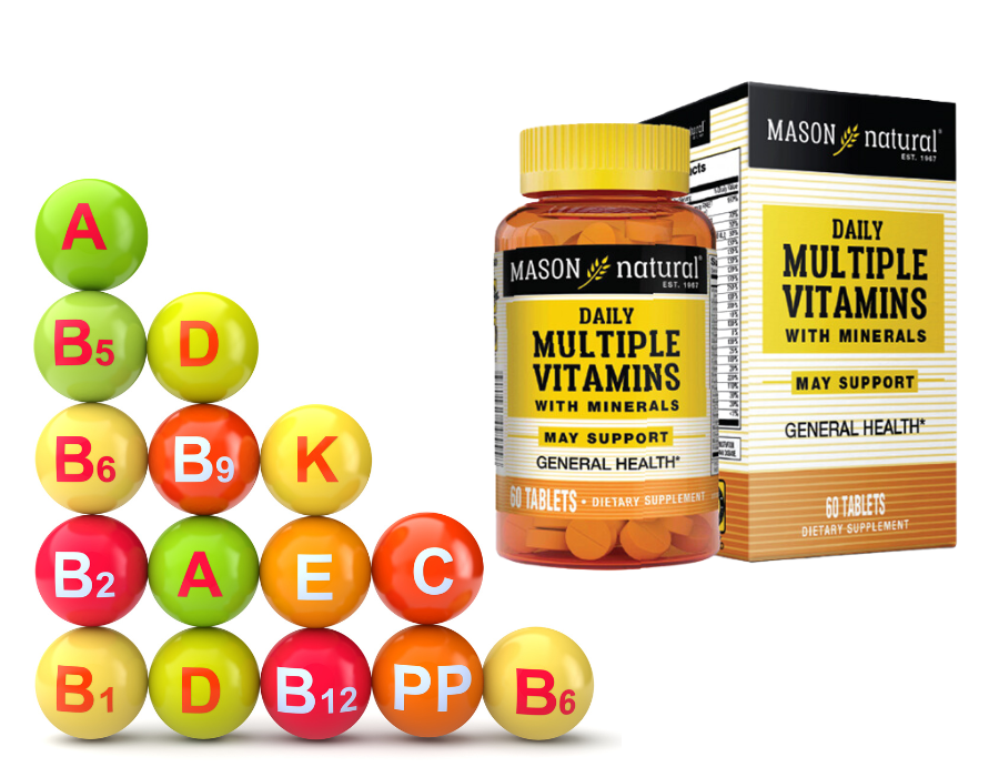 Viên Uống Daily Multiple Vitamins Mason Natural Giúp Bổ Sung Vitamin Và Khoáng Chất USA - Giao ...